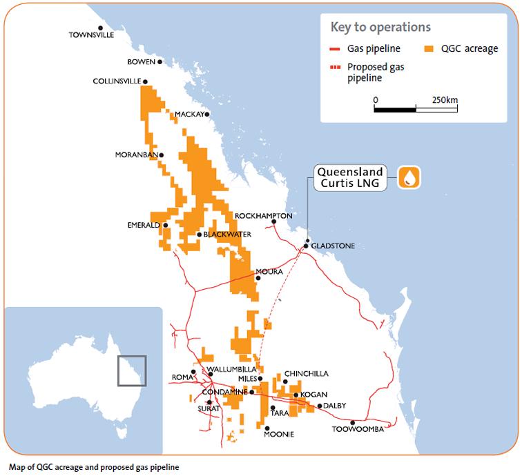 Queensland Curtis Lng Project Map McConnell Dowell Constructors