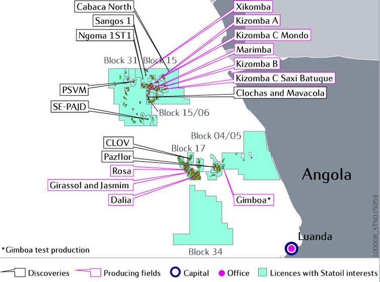 Angola: Statoil identified for pre-salt operatorships in Angola
