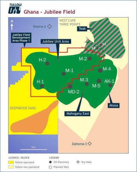 Ghana's Jubilee field producing less than expected