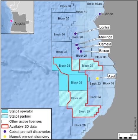 Angola: Statoil divesting equity in Blocks 38 and 39 in the Kwanza ...
