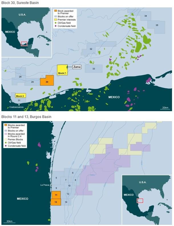 Mexico: Premier Oil awarded three blocks in Mexico’s Round 3.1