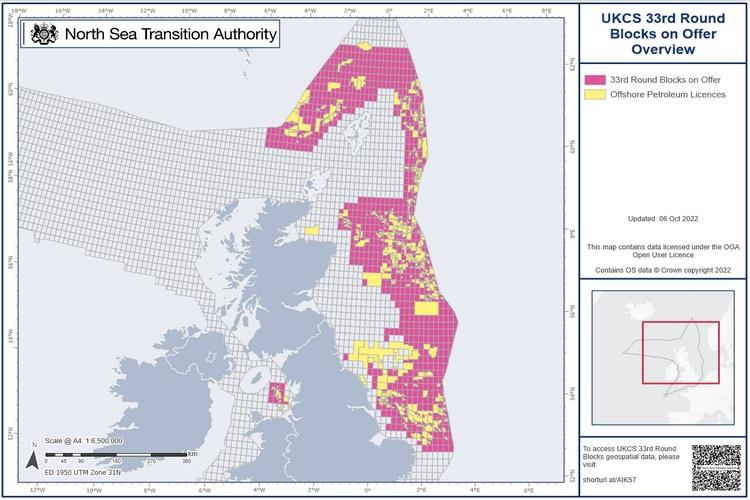 UK: NSTA launches 33rd Offshore Oil and Gas Licensing Round